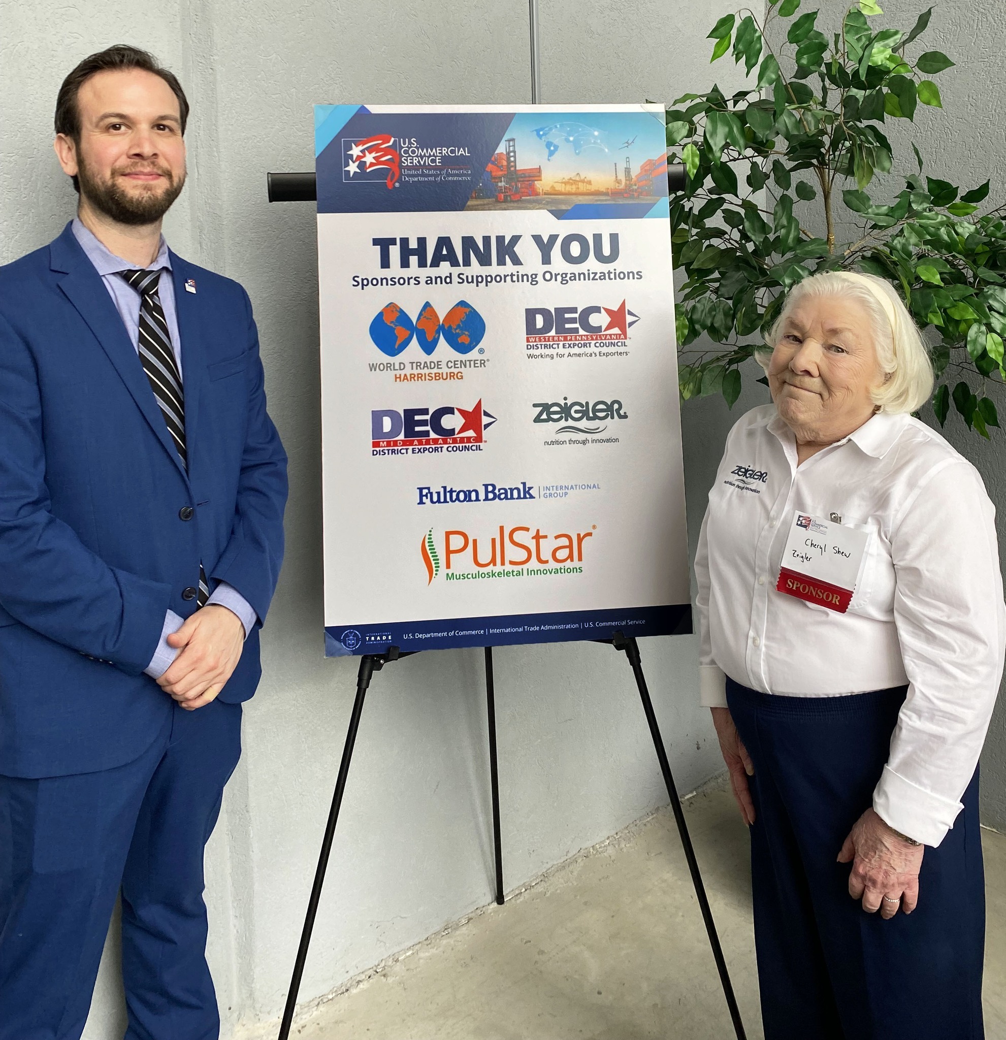 Zeigler supports the re-opening of the U.S. Commerical Service ...